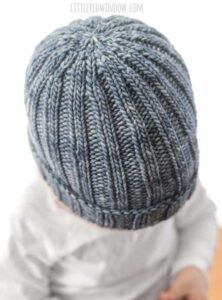 Easy Ribbed Hat Knitting Pattern - Little Red Window