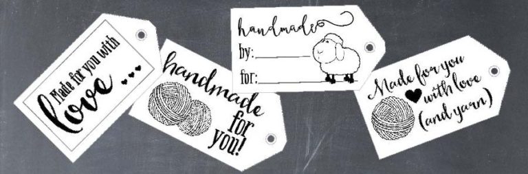 Printable Gift Tags for Knitting and Crochet - Little Red Window