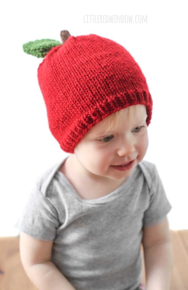 Apple Hat Knitting Pattern - Little Red Window