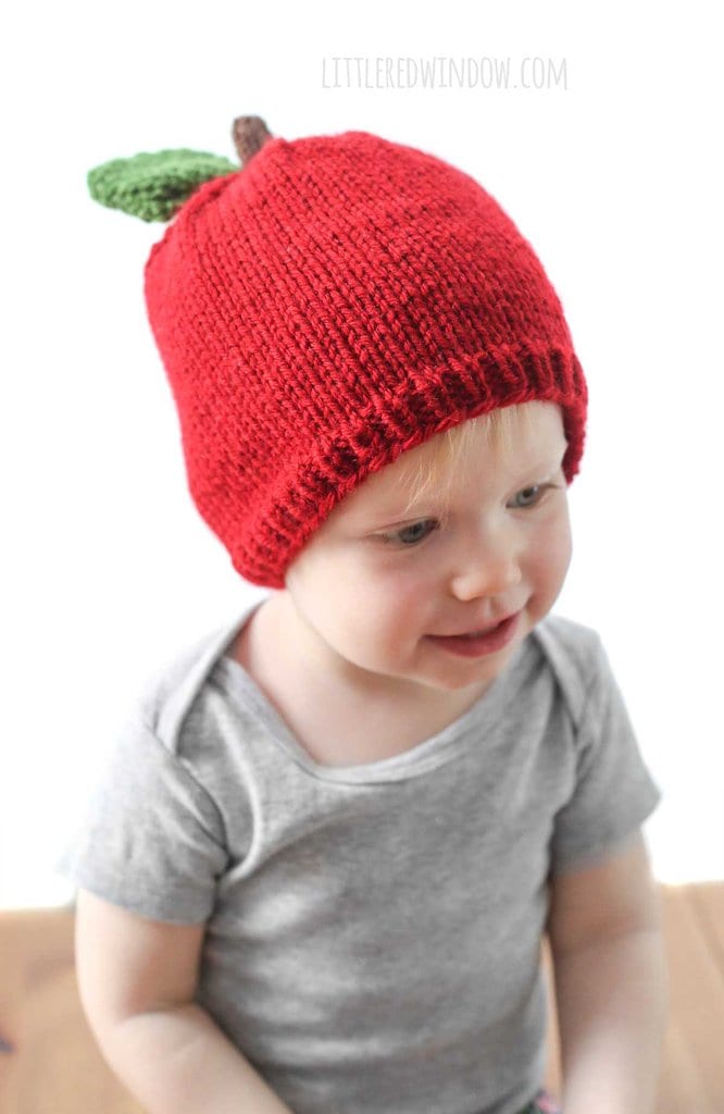 Apple Hat Knitting Pattern - Little Red Window