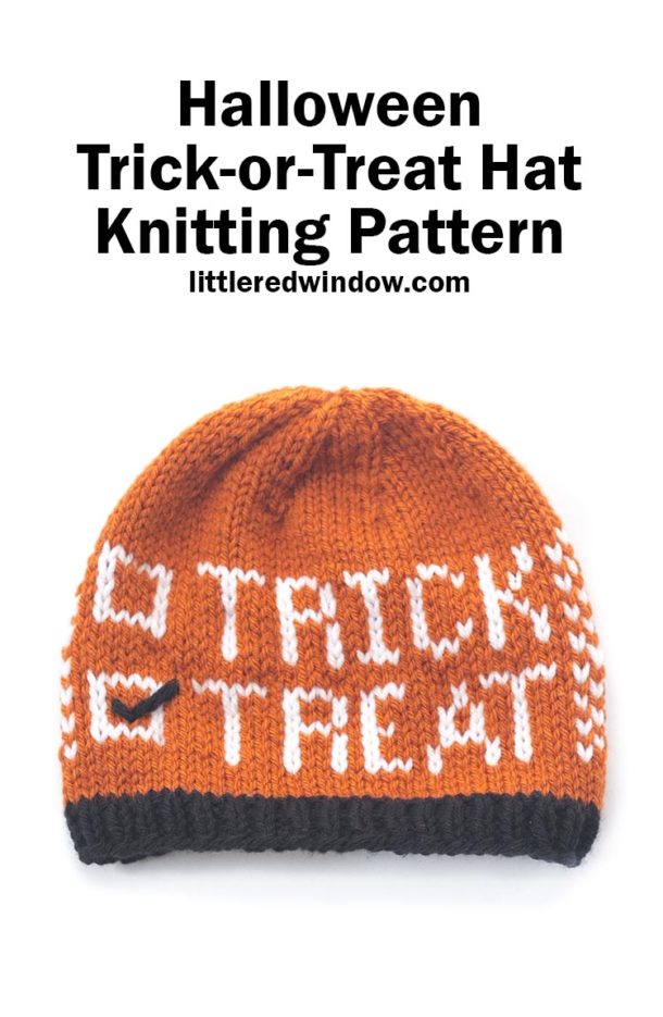 Trick or Treat Hat Knitting Pattern - Little Red Window