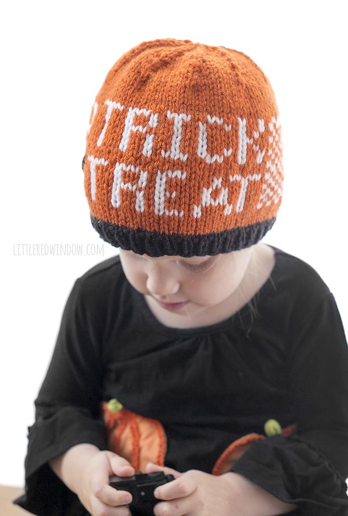 Trick or Treat Hat Knitting Pattern - Little Red Window