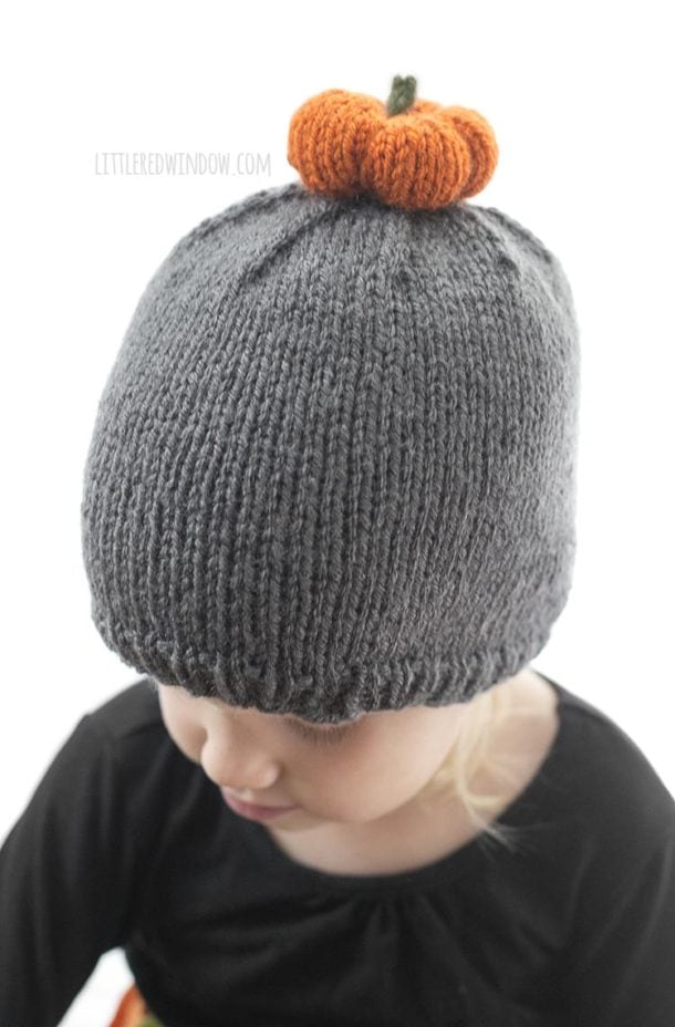 Mini Pumpkin Hat Knitting Pattern - Little Red Window