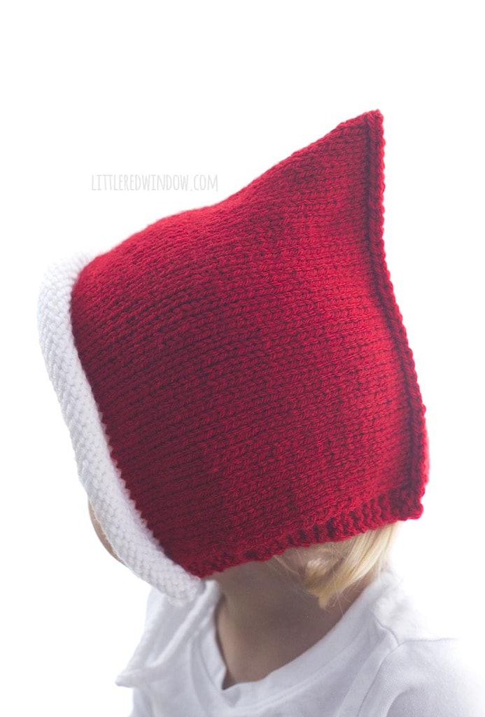 Santa Pixie Bonnet Knitting Pattern - Little Red Window