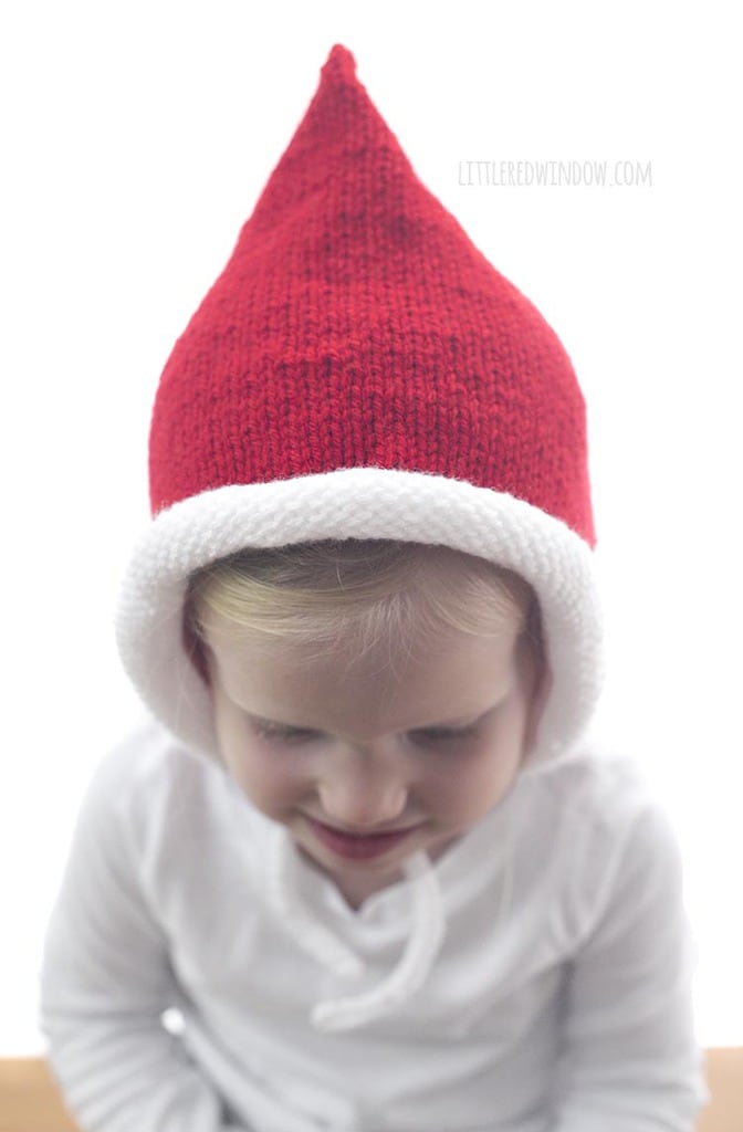 Santa Pixie Bonnet Knitting Pattern - Little Red Window