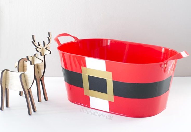 Easy Santa Party Bucket - Little Red Window