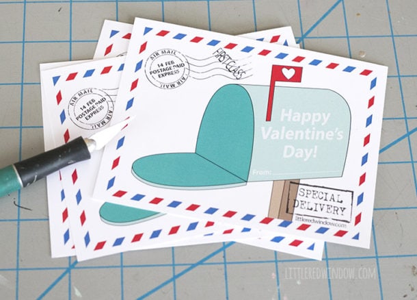 Free Printable Mailbox Valentines - Little Red Window