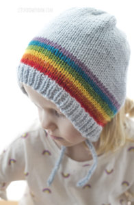 Rainbow Bonnet Knitting Pattern - Little Red Window