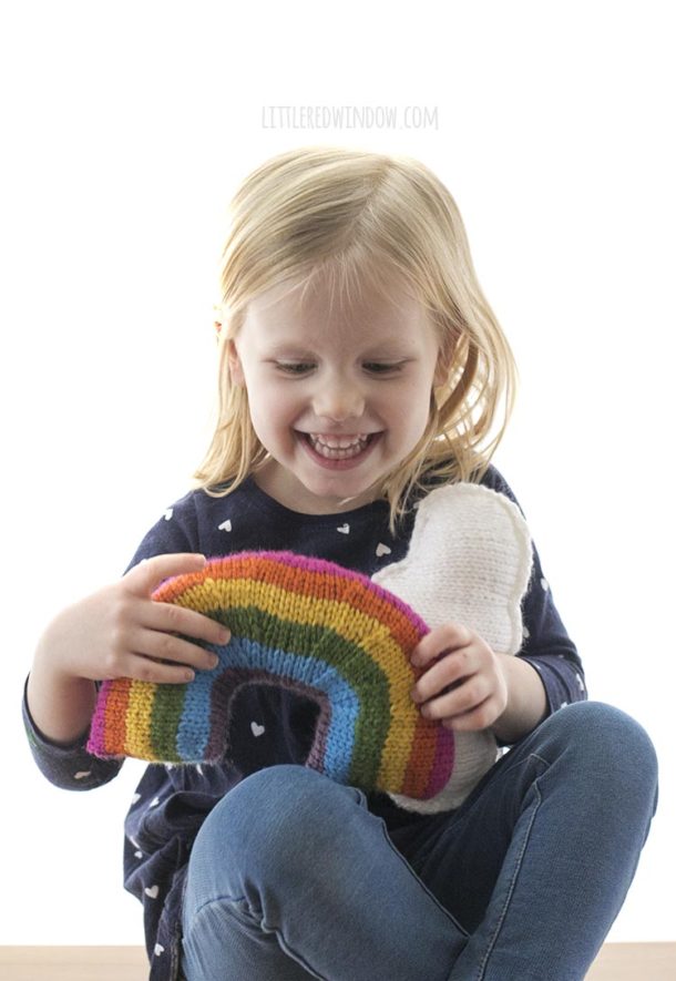 Cloud & Rainbow Knitting Patterns - Little Red Window