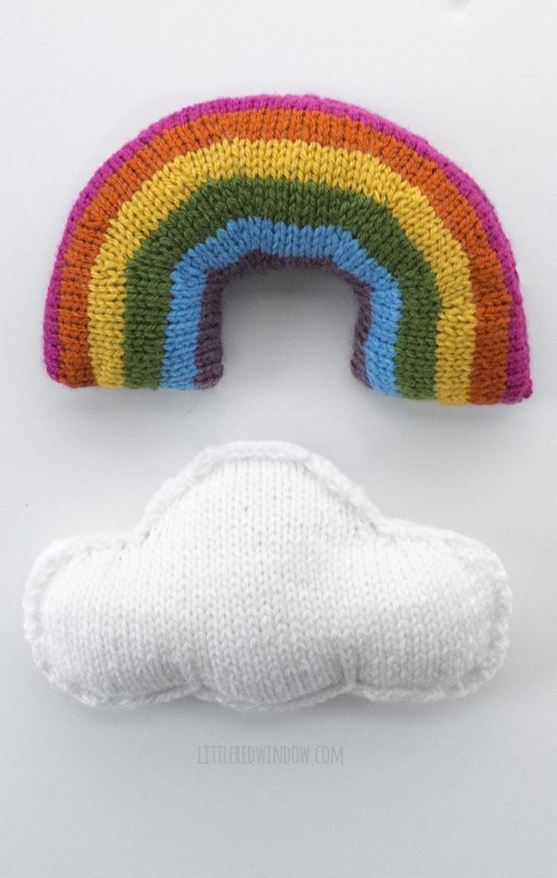 Cloud & Rainbow Knitting Patterns - Little Red Window
