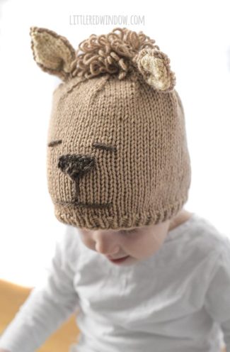 Alpaca Hat Knitting Pattern - Little Red Window