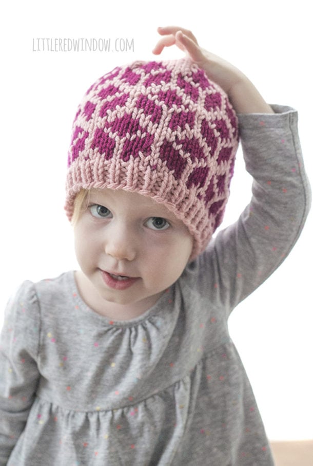 Tumbling Blocks Hat Knitting Pattern - Little Red Window