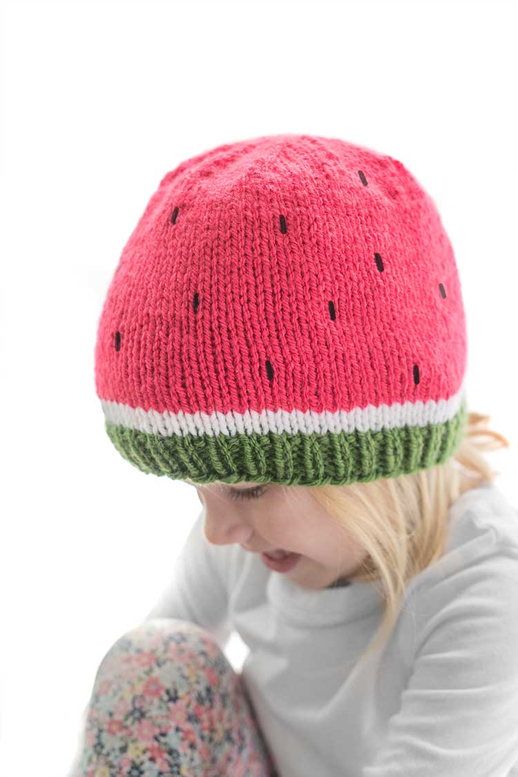 Sweet Watermelon Hat Knitting Pattern - Little Red Window
