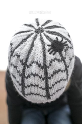 Spooky Spiderweb Hat Knitting Pattern - Little Red Window