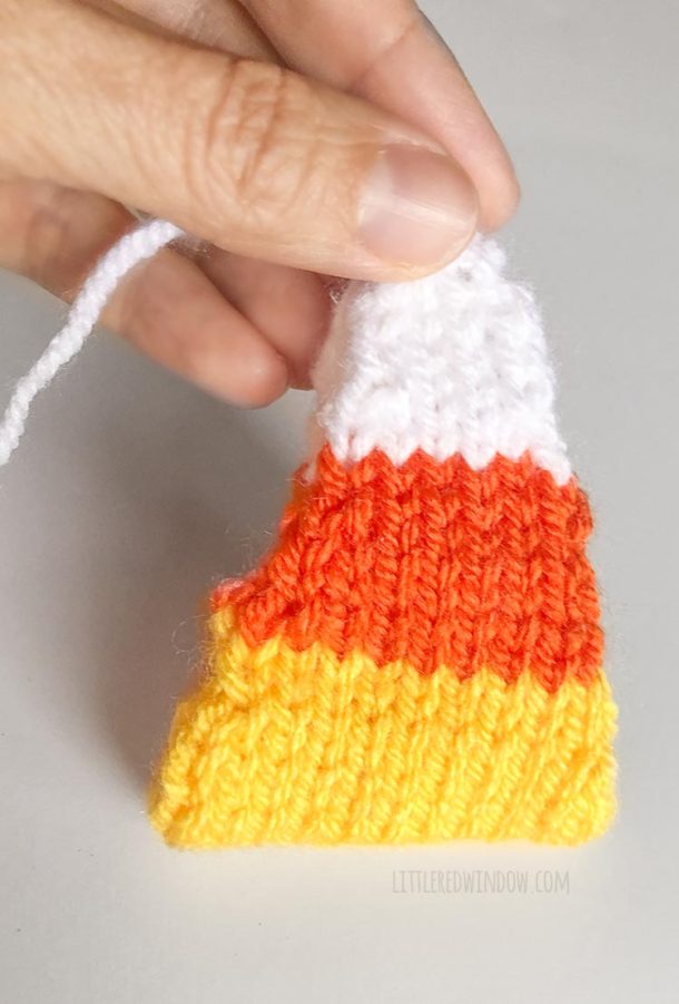 Candy Corn Handwarmers Knitting Pattern - Little Red Window