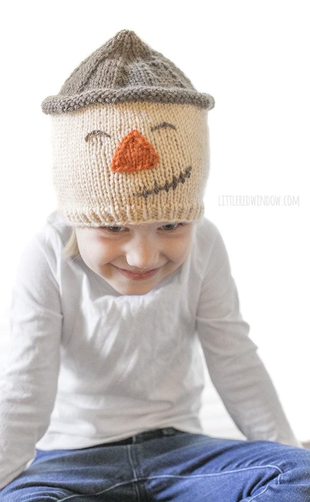 Scarecrow Hat Knitting Pattern - Little Red Window