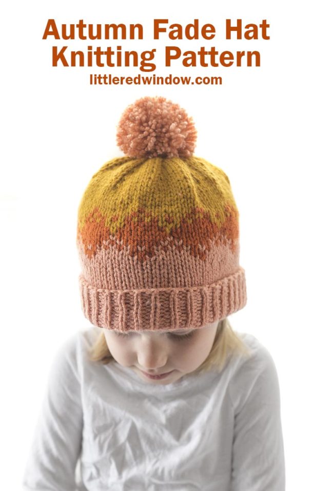Autumn Fade Hat Knitting Pattern - Little Red Window