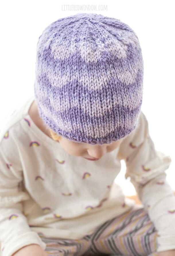 Scalloped Fade Hat Knitting Pattern - Little Red Window