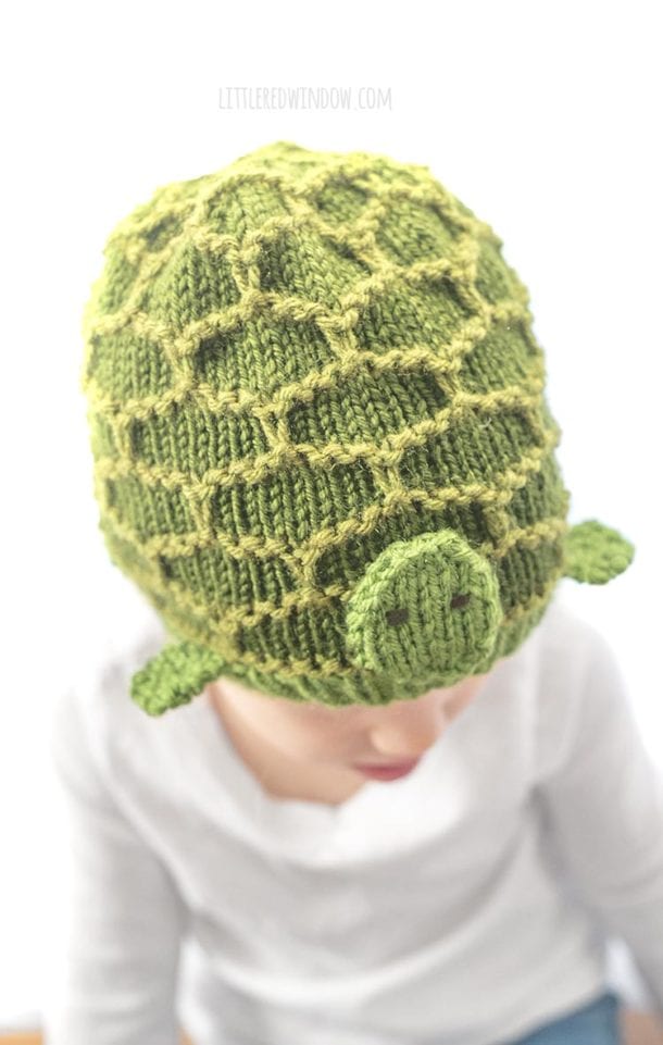 Trusty Turtle Hat Knitting Pattern - Little Red Window