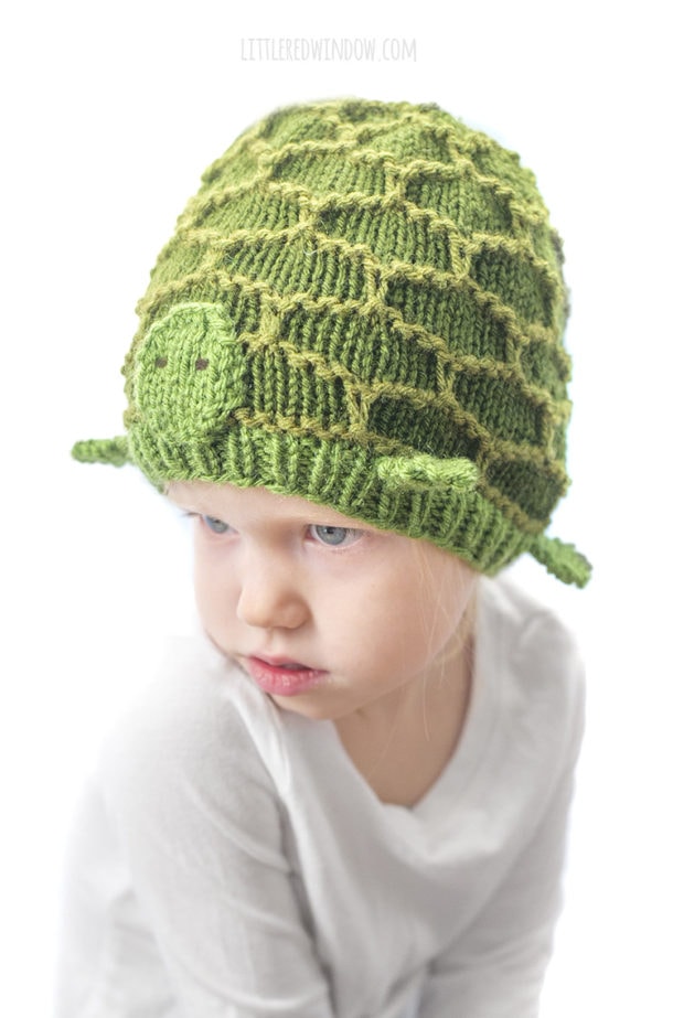 Trusty Turtle Hat Knitting Pattern - Little Red Window
