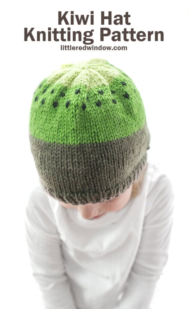 Kiwi Hat Knitting Pattern - Little Red Window