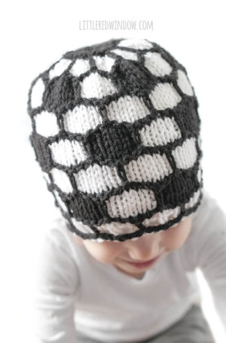 Little Soccer Ball Hat Knitting Pattern - Little Red Window
