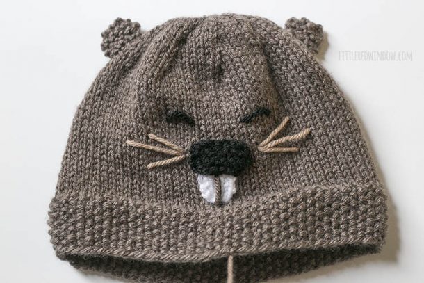 Busy Beaver Hat Knitting Pattern - Little Red Window