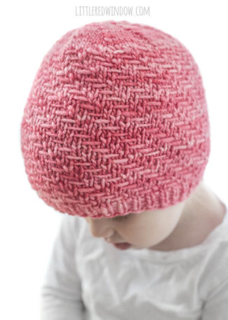 Diagonal Weave Hat Knitting Pattern
