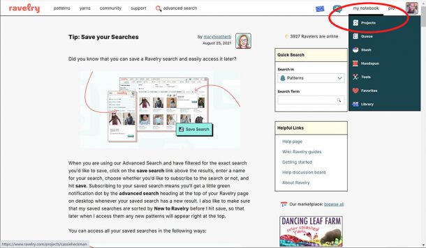 How To Link a Project on Ravelry - Little Red Window