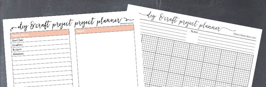 Free Printable Craft Project Planner - Little Red Window