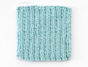 2x2 Rib Stitch Knitting Pattern: Easy How To for Beginners - Little Red ...