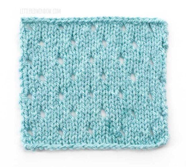 Basic Eyelet Stitch Knitting Pattern: Easy How To for Beginners - Little Red Window