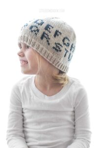 ABC Alphabet Hat Knitting Pattern - Little Red Window