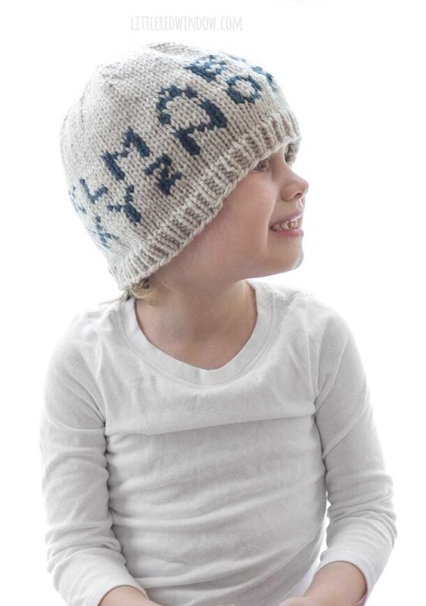 ABC Alphabet Hat Knitting Pattern - Little Red Window