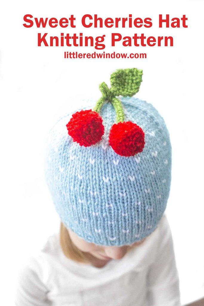 Sweet Cherry Hat Knitting Pattern - Little Red Window