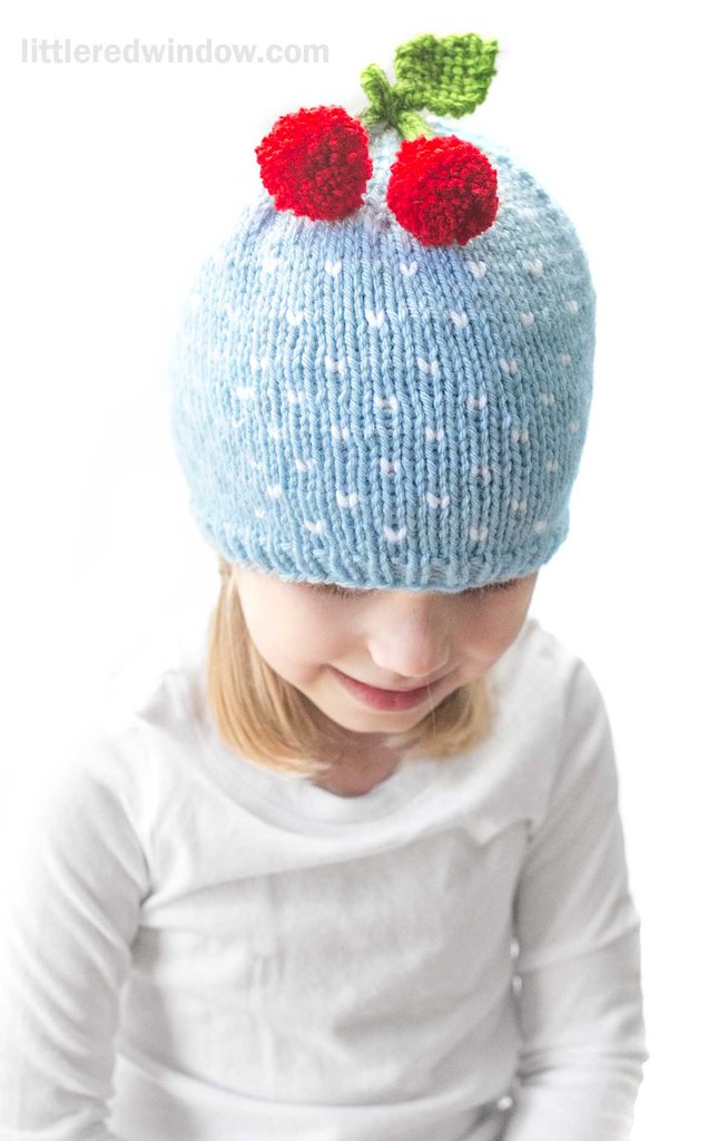 Sweet Cherry Hat Knitting Pattern - Little Red Window