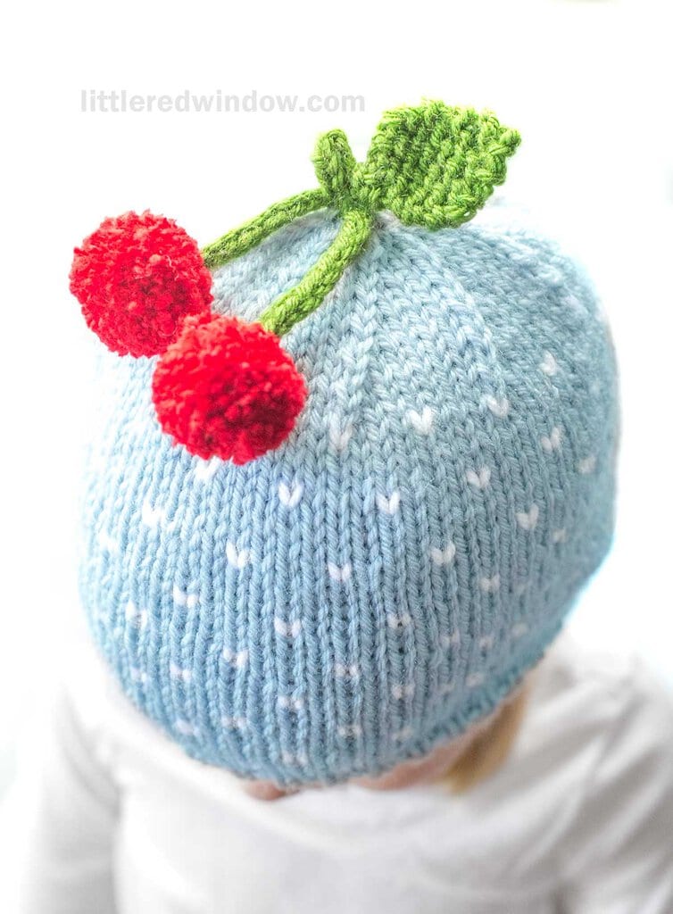Sweet Cherry Hat Knitting Pattern - Little Red Window