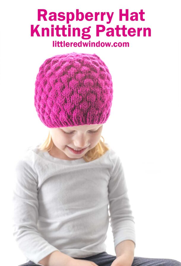 Sweet Raspberry Hat Knitting Pattern - Little Red Window