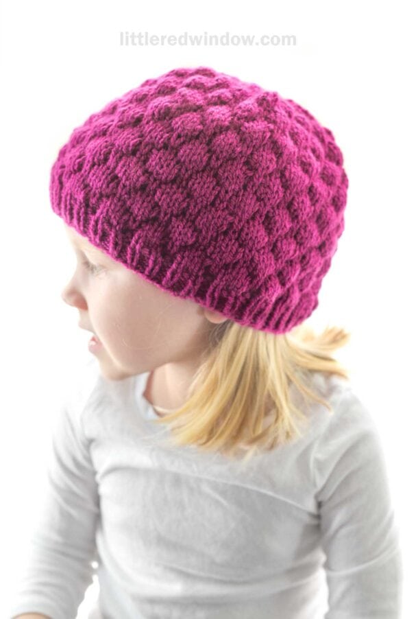 Sweet Raspberry Hat Knitting Pattern - Little Red Window