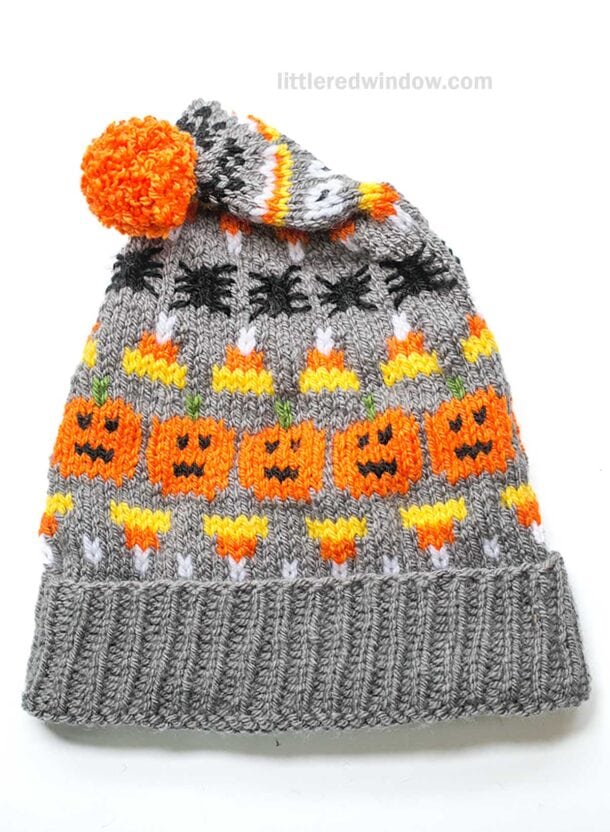 Happy Halloween Stocking Cap Knitting Pattern - Little Red Window