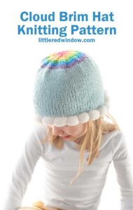 Cloud Brim Hat Knitting Pattern - Little Red Window
