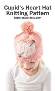 Cupid's Heart Hat Knitting Pattern - Little Red Window