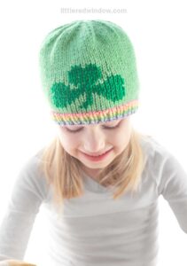 Sweet shamrock Hat Knitting Pattern - Little Red Window