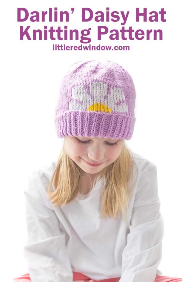 Darlin' Daisy Hat Knitting Pattern - Little Red Window