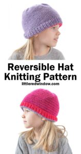Really Reversible Hat Knitting Pattern - Little Red Window