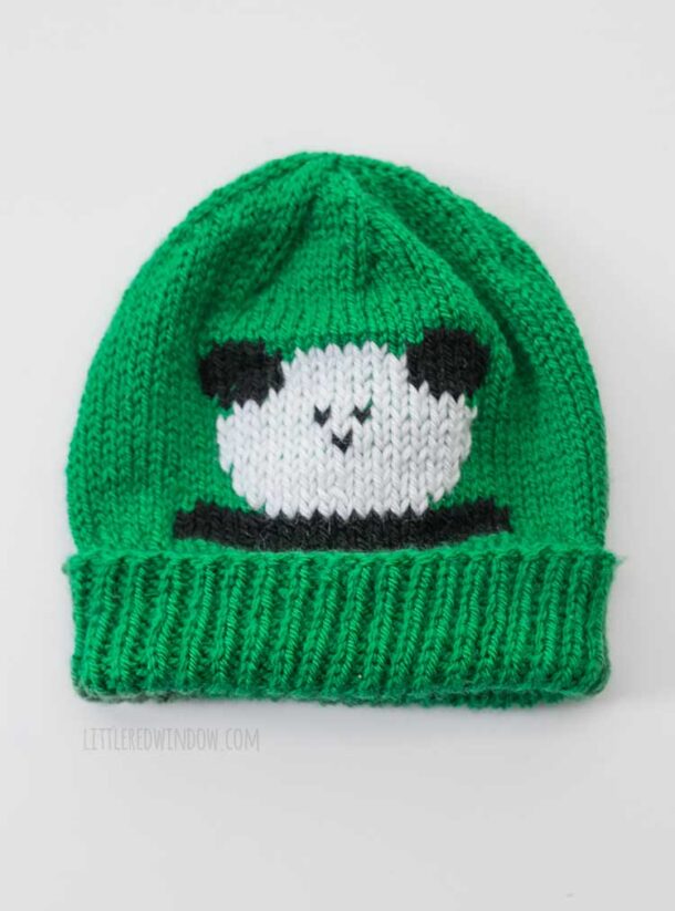 Peekaboo Panda Hat Knitting Pattern - Little Red Window