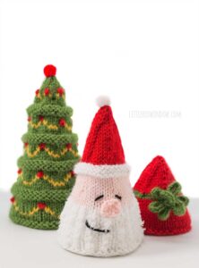 Santa Trees Set Knitting Pattern - Little Red Window