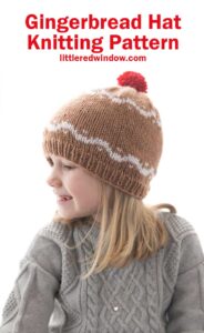 Gingerbread Hat Knitting Pattern - Little Red Window