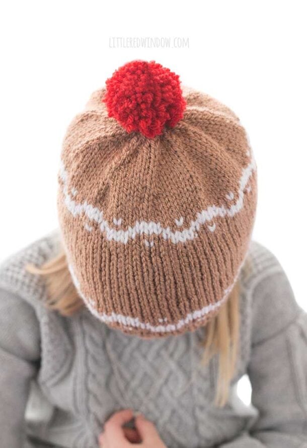 Gingerbread Hat Knitting Pattern - Little Red Window