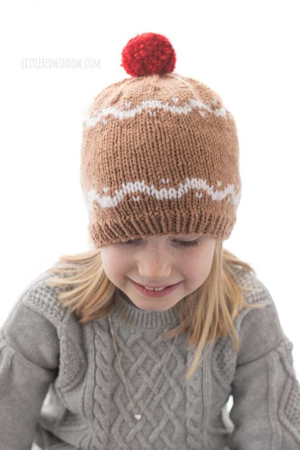 Gingerbread Hat Knitting Pattern - Little Red Window